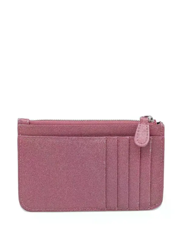 Balenciaga Cash Glitter Card Holder - Pink