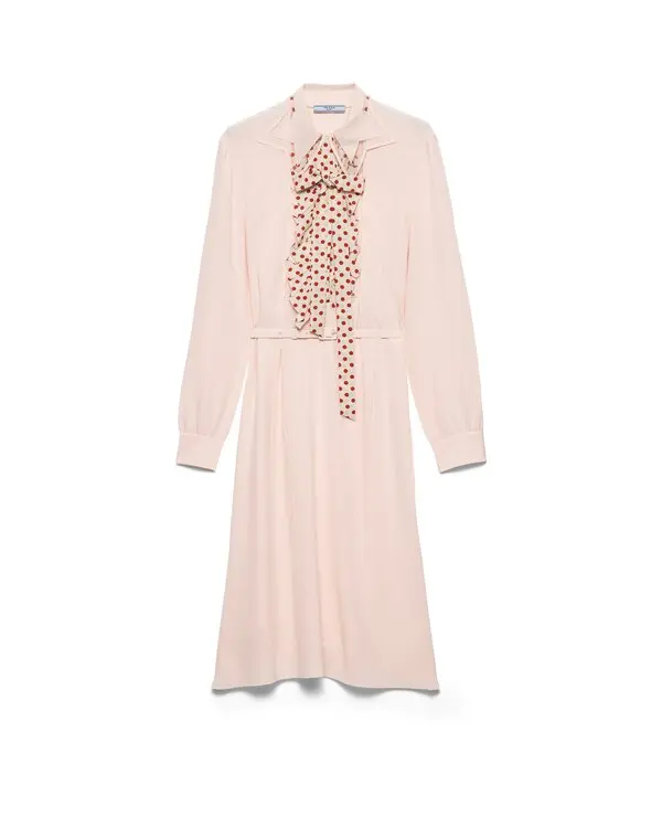 Prada Embroidered Marocain Dress