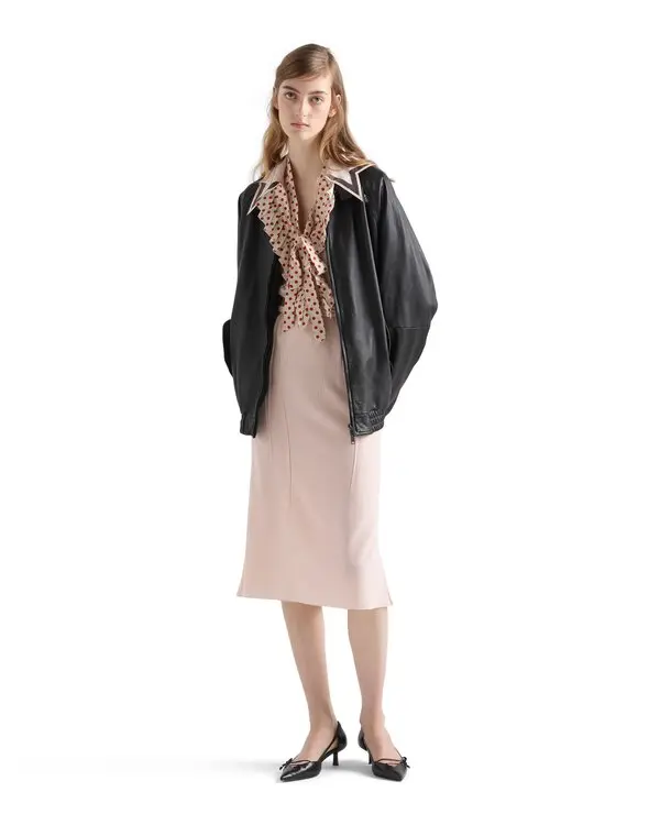 Prada Embroidered Marocain Dress