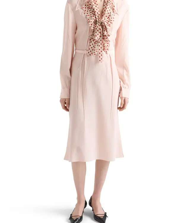 Prada Embroidered Marocain Dress