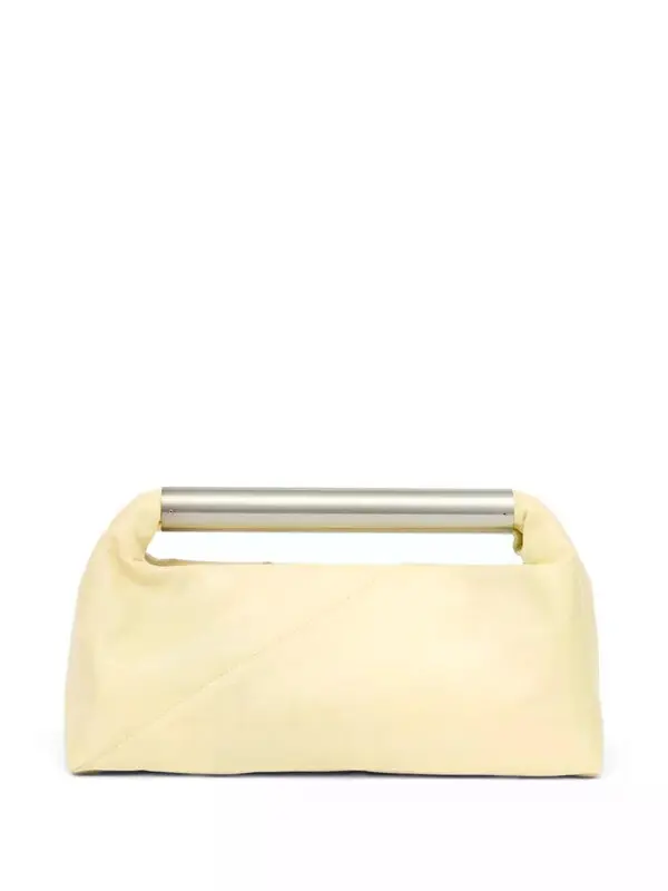 MAISON MARGIELA Leather Tote Bag With Metallic Handle - Yellow