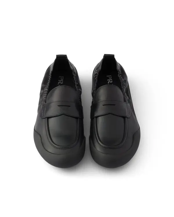 Prada Speedrock Leather Loafers - Black