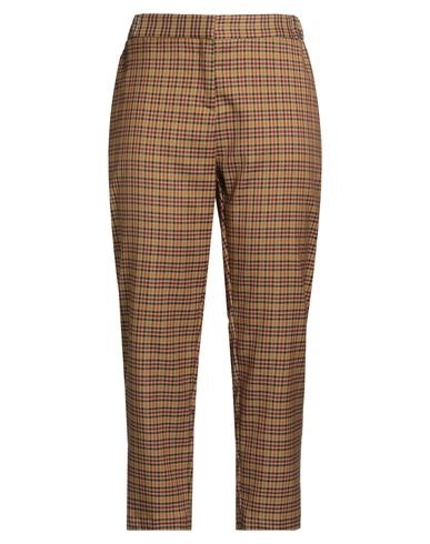 OTTOD'AME Tartan Pattern Cropped Tapered Pants - Sand
