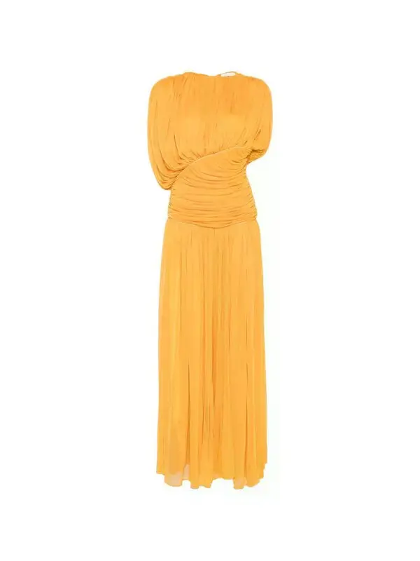 Tove Ruched Maxi Dress - Yellow