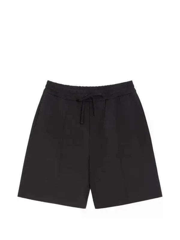 Valentino Garavani Vgold Cotton Bermuda Shorts - Black