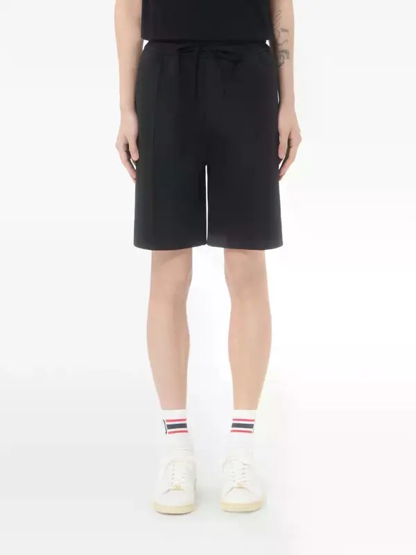 Valentino Garavani Vgold Cotton Bermuda Shorts - Black