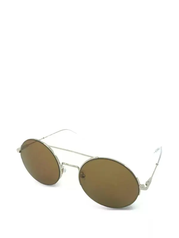Mcm Double-bridge Round-frame Sunglasses - Gold