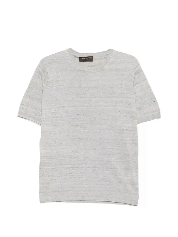 FILIPPO DE LAURENTIIS Fine-knit Short-sleeve T-shirt - Grey