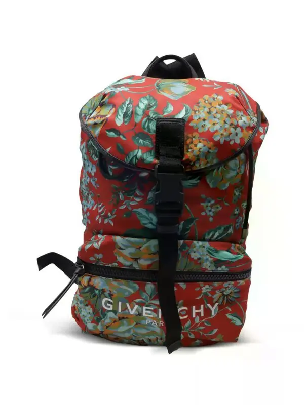 Givenchy Floral Print Backpack - Red