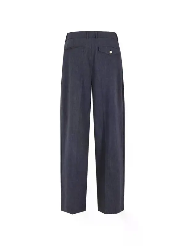 THESTROY Pleated Wide-leg Trousers - Blue