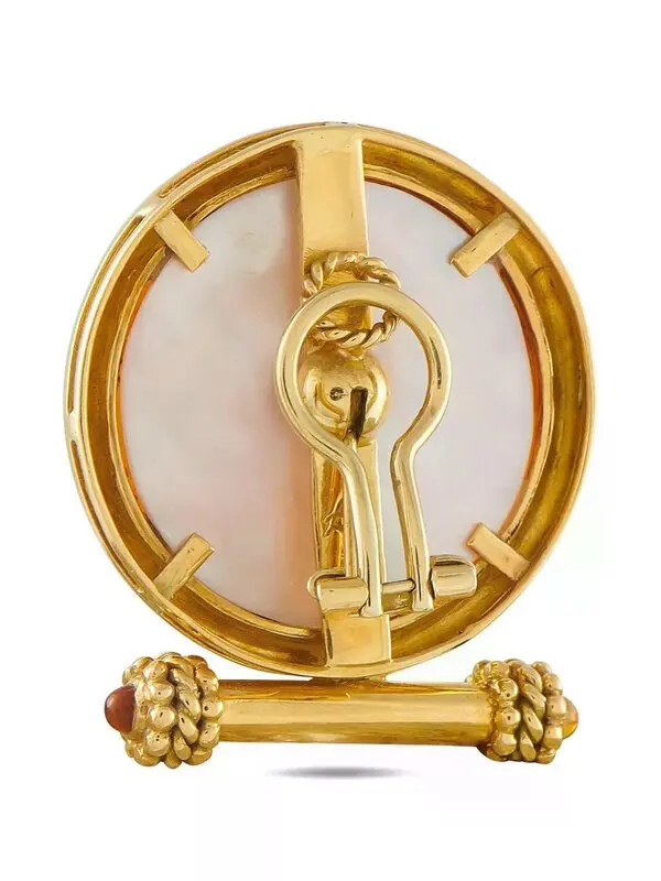 Elizabeth Locke 18k Yellow Venetian Glass Clip-on Earrings - Gold