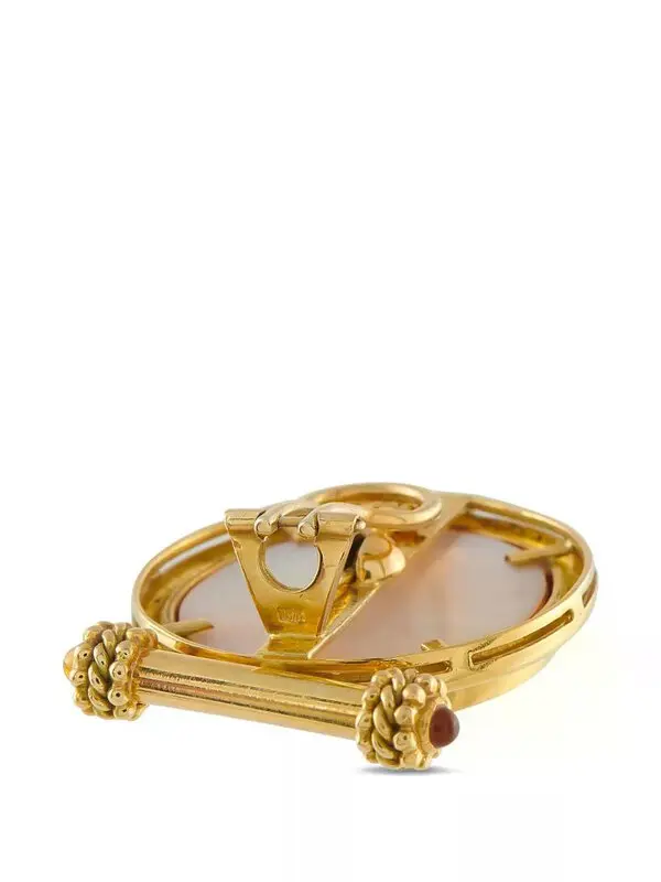 Elizabeth Locke 18k Yellow Venetian Glass Clip-on Earrings
