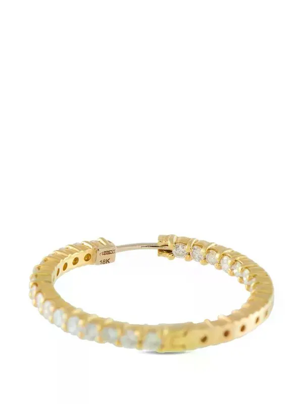 Roberto Coin 18k Gold Diamond Hoop Earrings