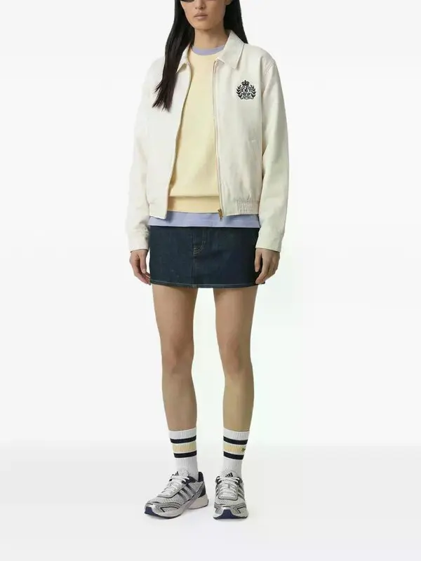SPORTY & RICH Logo-embroidered Zip-up Jacket