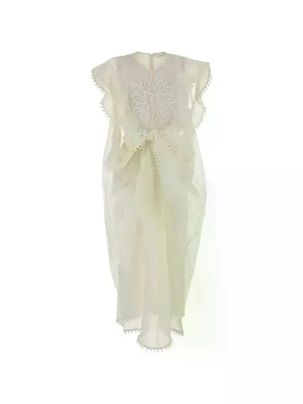 Zimmermann Balance Sun-embroidered Midi Dress - White