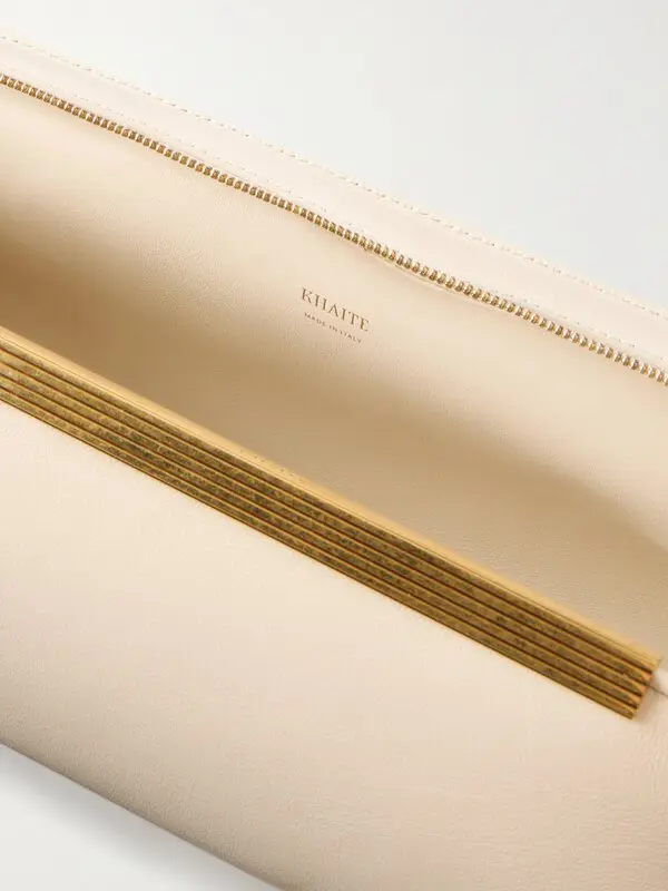 Khaite Donna' Lambskin Clutch - Neutrals