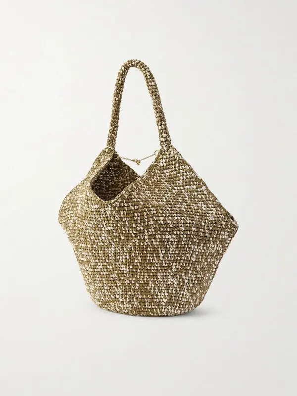 Khaite Lotus Medium Two-tone Woven Tote