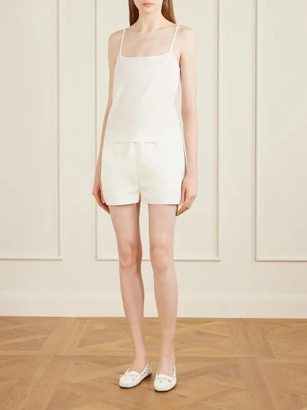 Khaite Milly Embellished Whipstitched Textured-leather Loafers - Neutrals