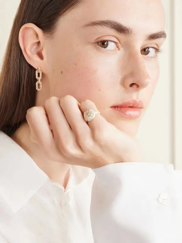 Shay 18-karat Yellow Diamond Link Earrings