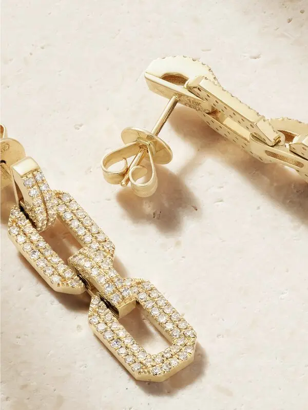 Shay 18-karat Yellow Diamond Link Earrings