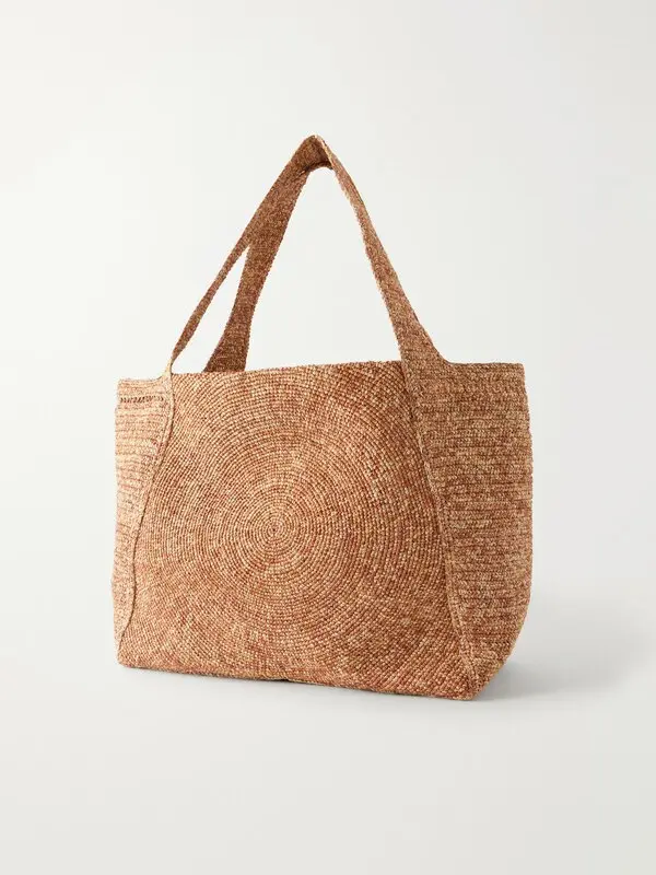 Stella McCartney Logo-embroidered Raffia Tote Bag