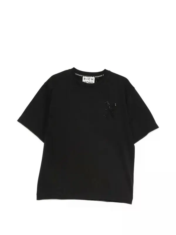 John Richmond Embellished Logo-print T-shirt - Black