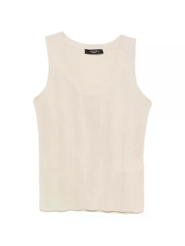 Max Mara Ribbed Knit Tank Top - Neutrals