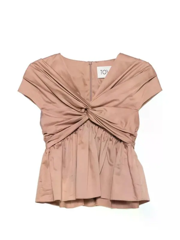 Tove Ruhi Twisted-detail Top - Neutrals