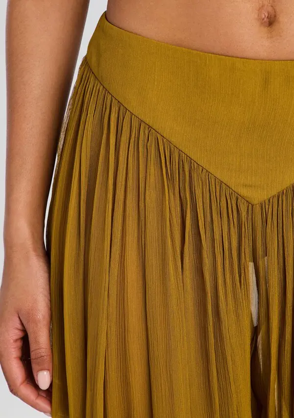 Retrofete Marisel Sheer Chiffon Balloon Pants - Ochre