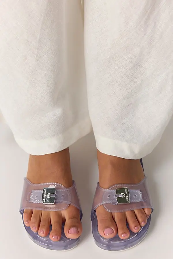 Melissa X Scholl Pescura Jelly Slide Sandals - Clear