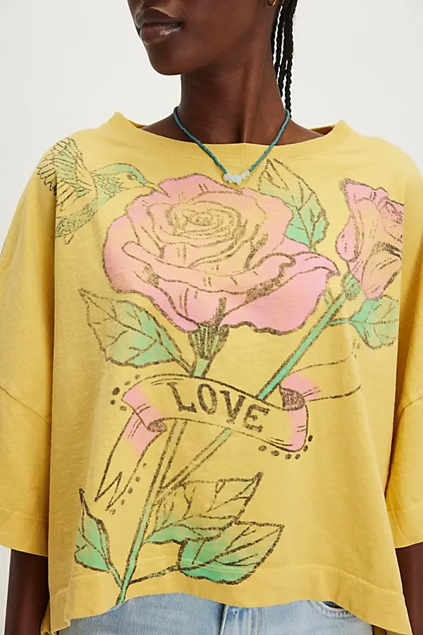 Free People East West Love Tee - Yellow