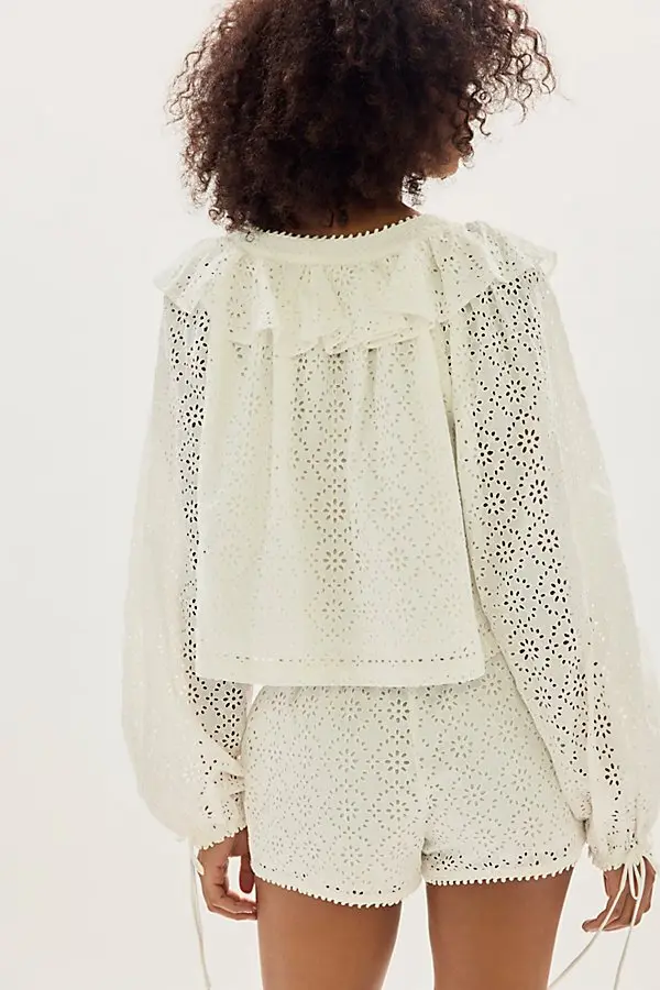 For Love & Lemons Willa Eyelet Short Set