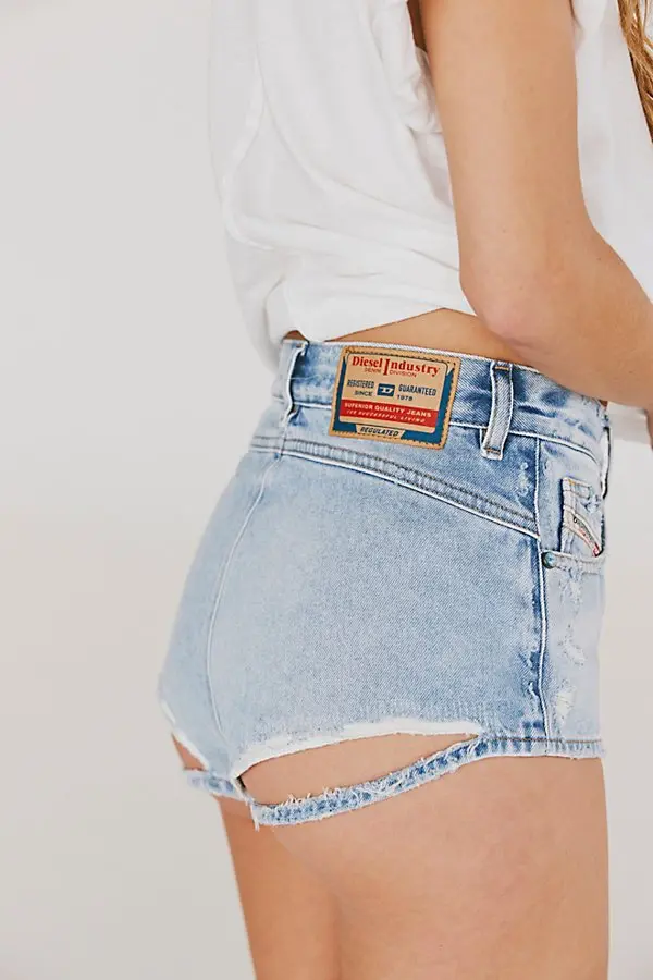 DIESEL® De-lunar Denim Shorts - Light Blue