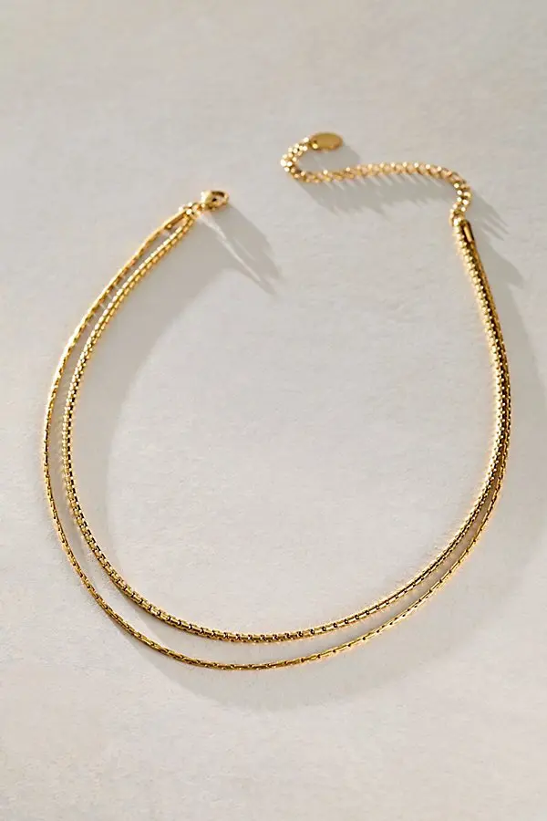 BRENDA GRANDS Double Layer Necklace - Gold