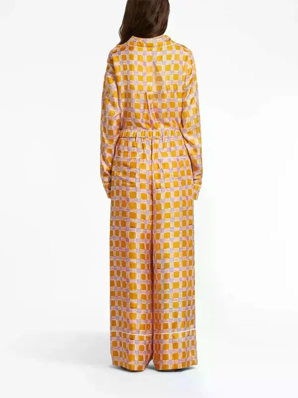 Marni Silk Checkered Pajama Trousers