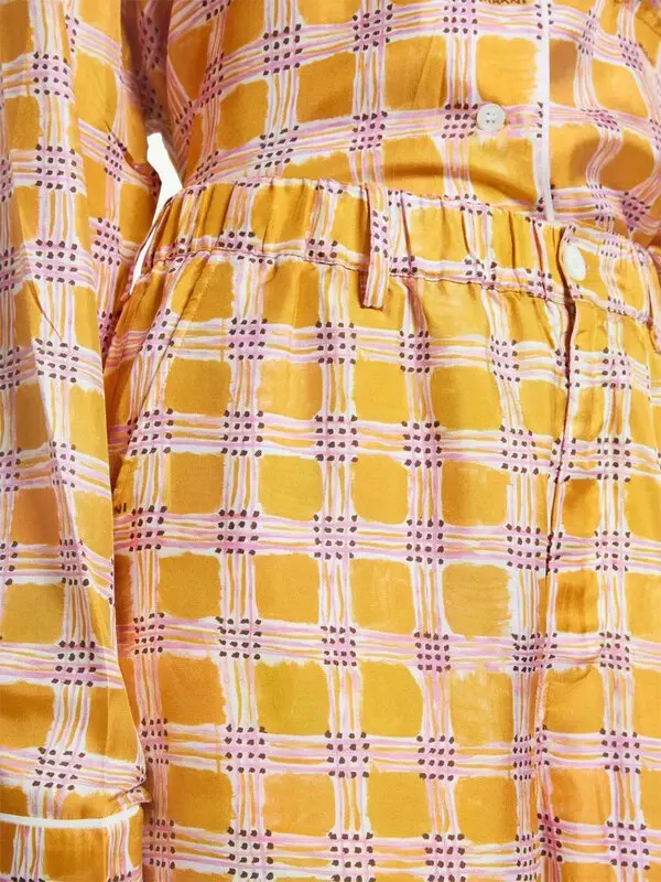 Marni Silk Checkered Pajama Trousers