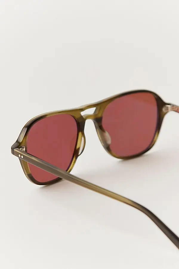 Garrett Leight Doc Sunglasses - Willow/semi-flat Oak