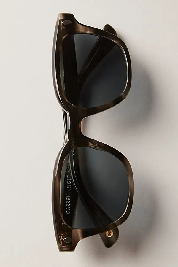 Garrett Leight Broadway Sunglasses - Black Sleet Tortoise/semi