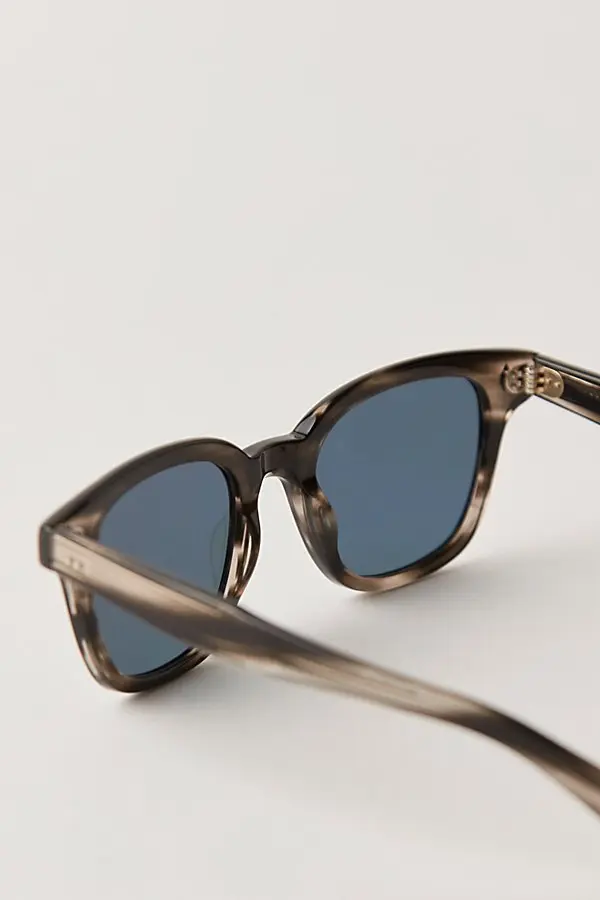 Garrett Leight Broadway Sunglasses - Black Sleet Tortoise/semi