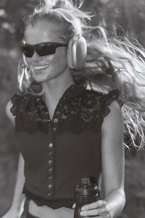 Free People Sleeveless High Neck Lace Trim Cropped Top - Black