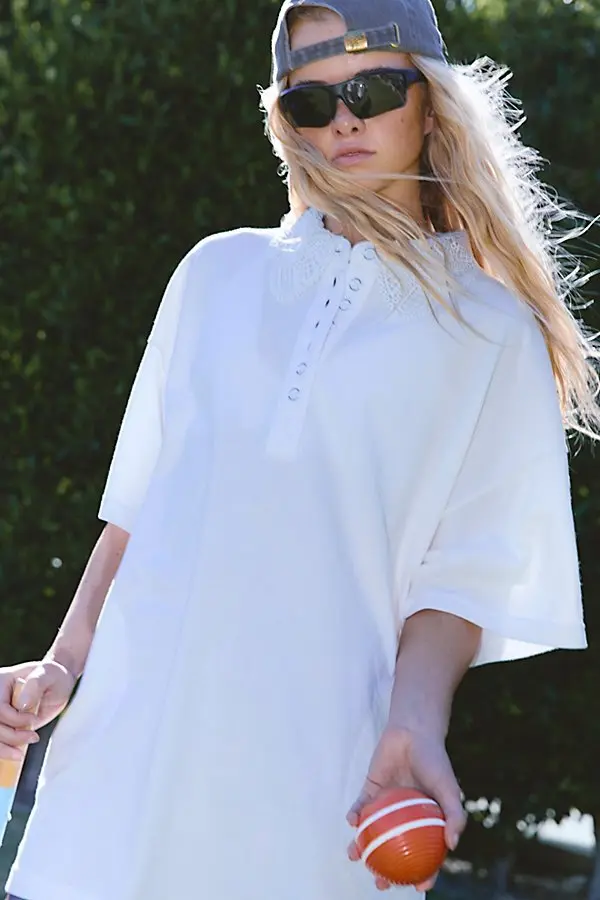 Free People Tee Time Top - White