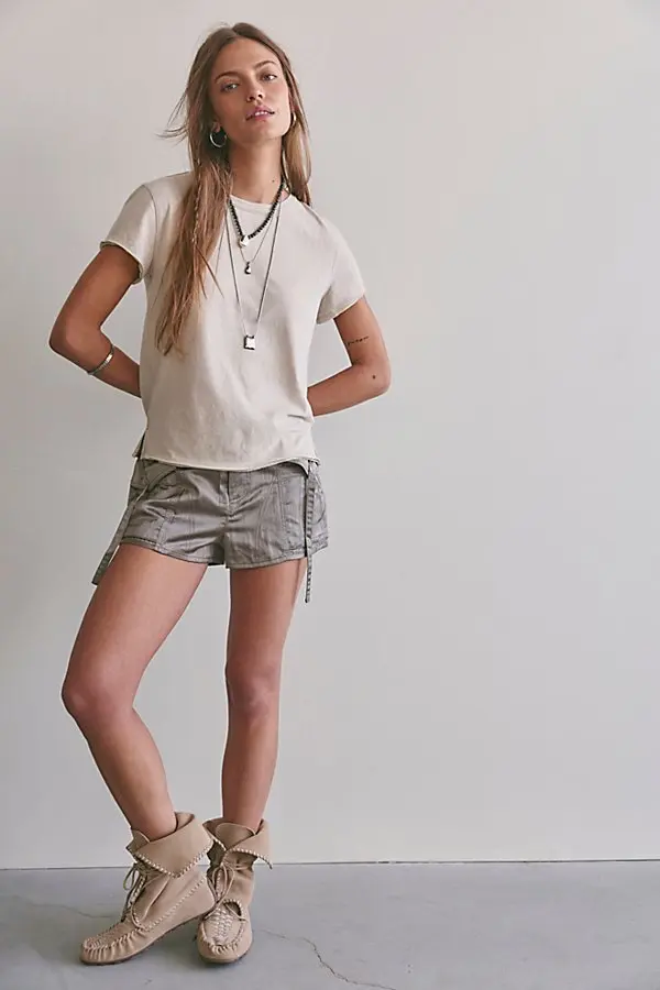 Free People We The Free One Liner Cargo Shorts