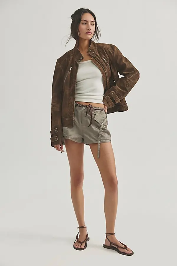 Free People We The Free One Liner Cargo Shorts