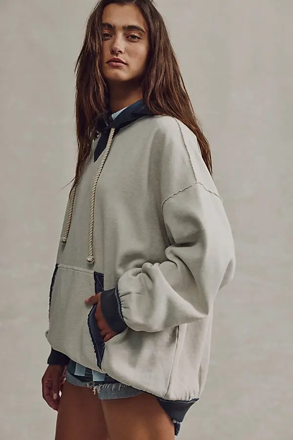 Free People We The Free Lou Baked Hoodie - Navy