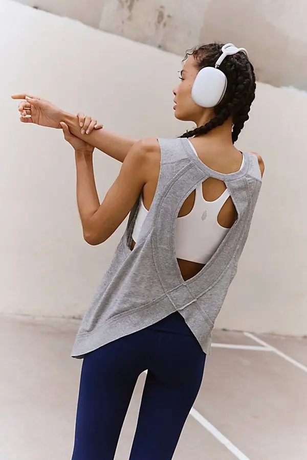 Free People My Time Tunic Tank - Heather Grey