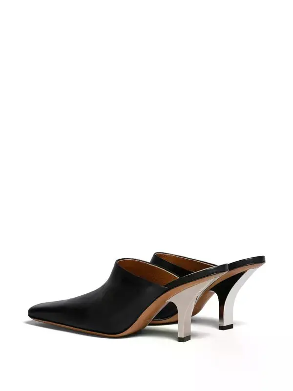 Marni Square-toe Heeled Leather Mules