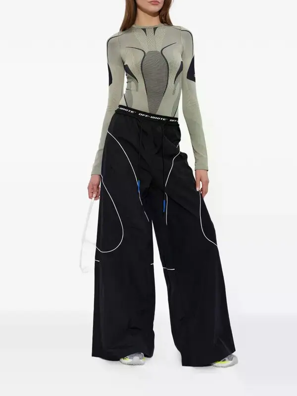 Off-White Graphic Print Long Sleeve Bodysuit