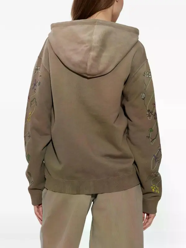 Off-White Floral Embroidered Hoodie