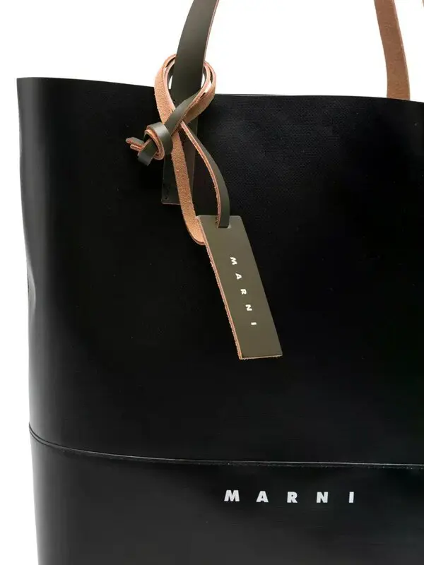 Marni Logo Print Tote Bag