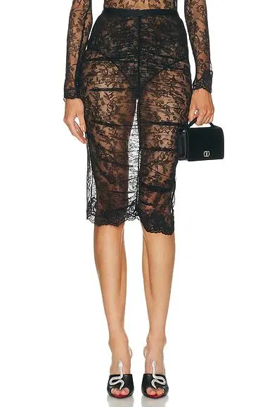 Valentino Garavani Lace Midi Skirt